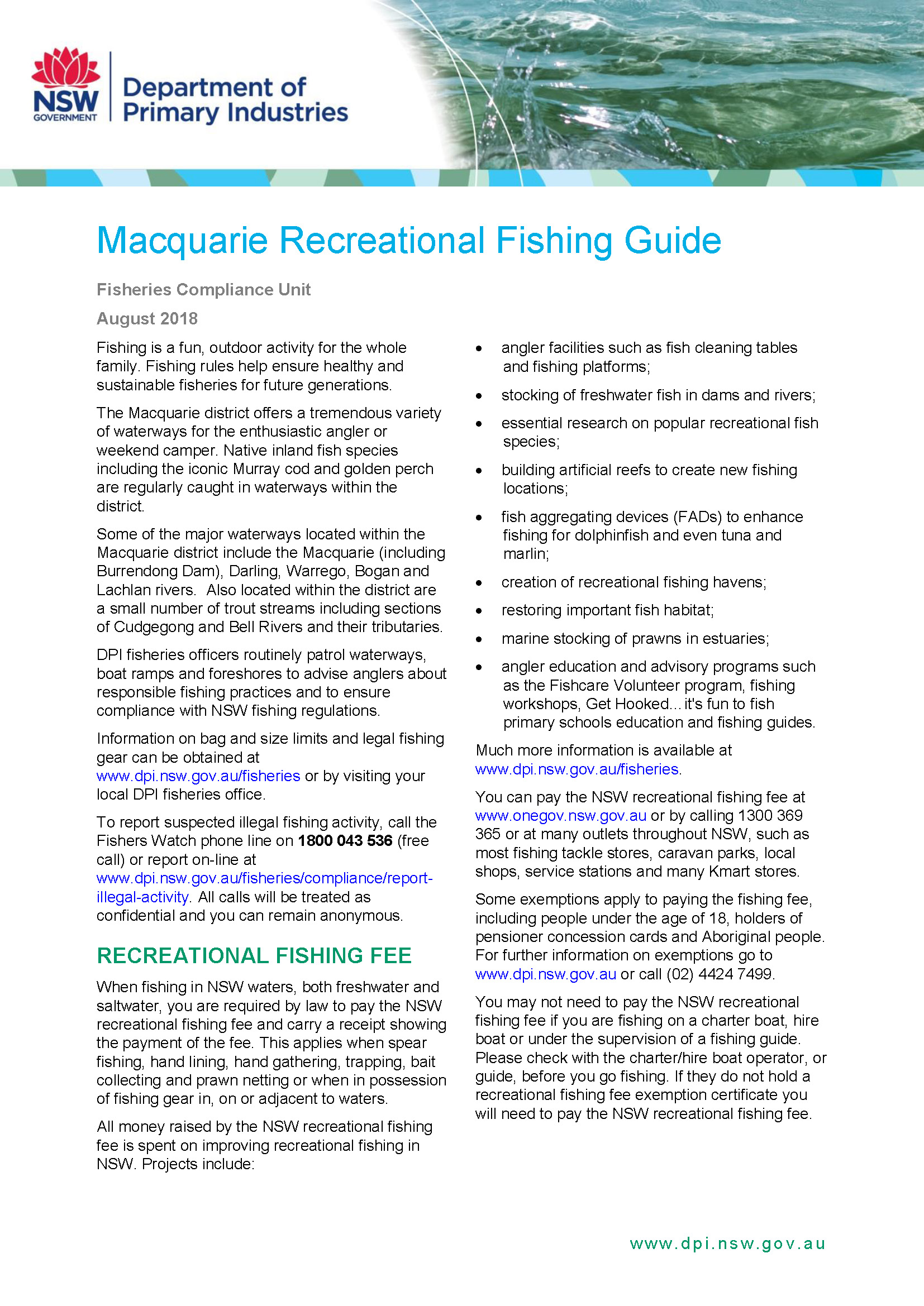 Fishing Downloads - www.visitlachlanshire.com.au